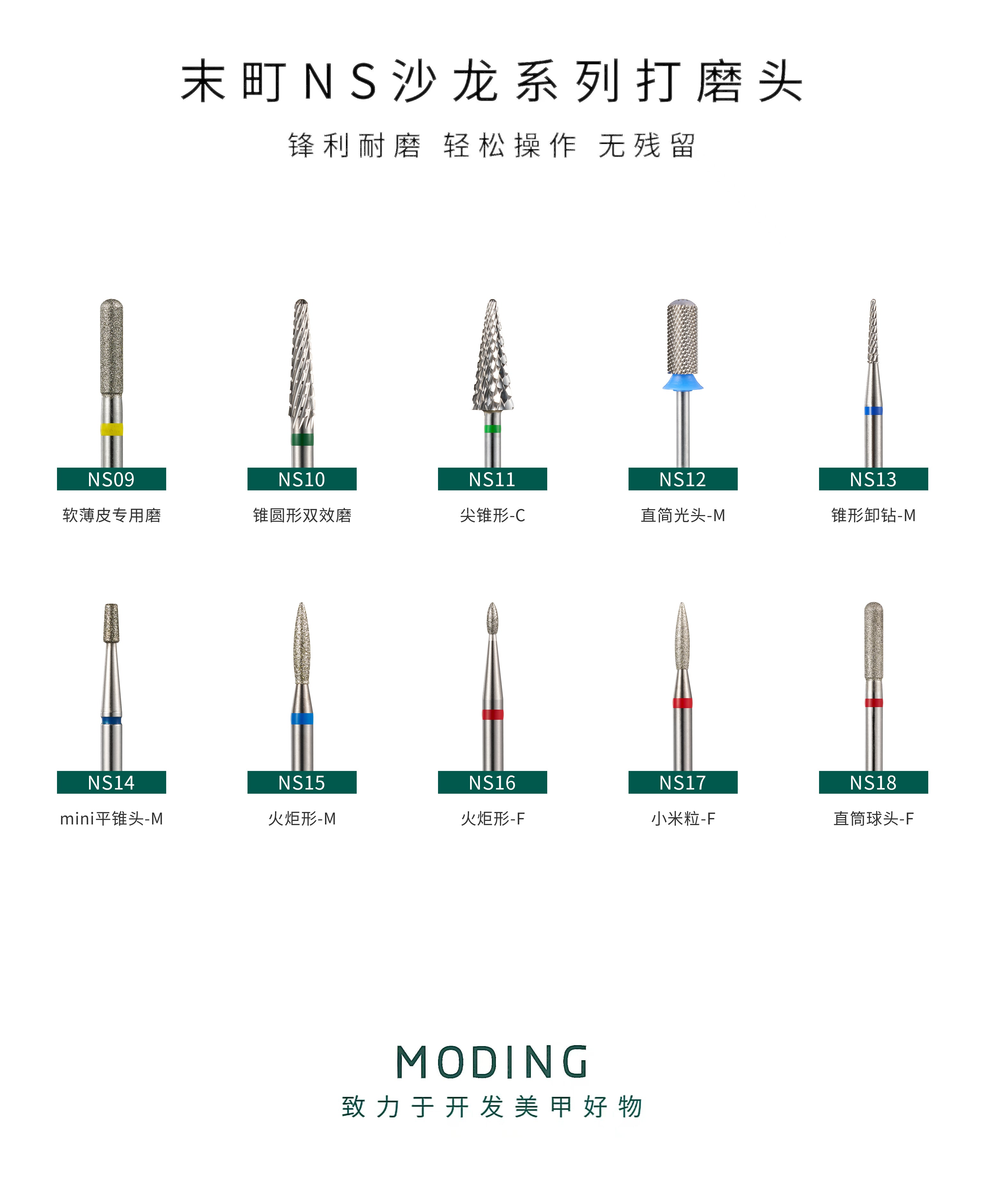 Moding Drill 末町沙龙系列NS打磨头 – Yuna Nail